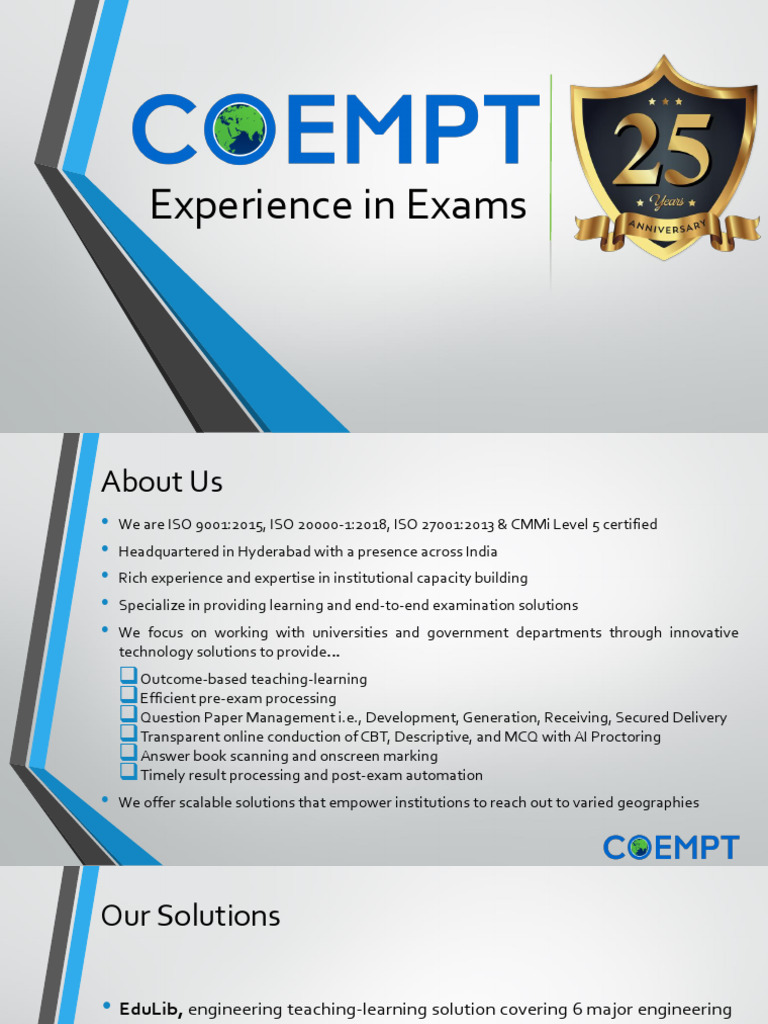 Exams Coempt Edu Teck Presentation | PDF | Engineering