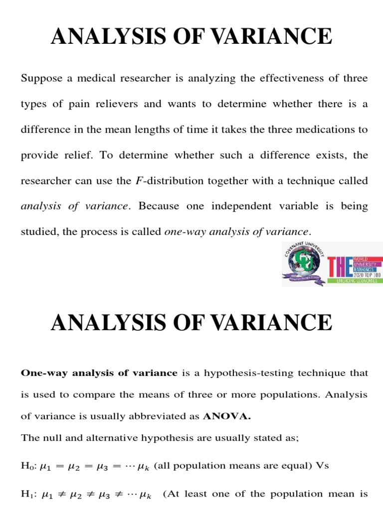 One Way ANOVA | PDF | Analysis Of Variance | Errors And Residuals