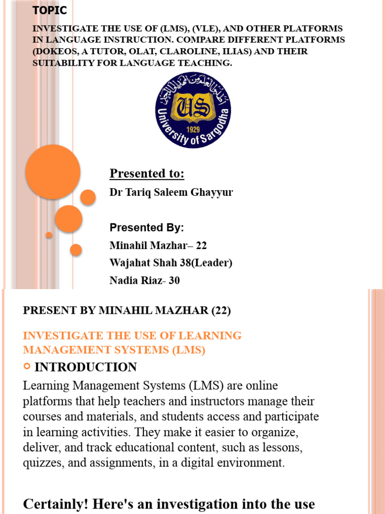 LMS and VLE | PDF | Educational Technology | Computing