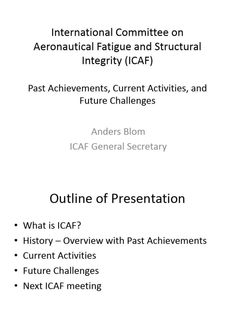 Aeronautical Fatigue and Structural Integrity ICAF | PDF | Fatigue ...