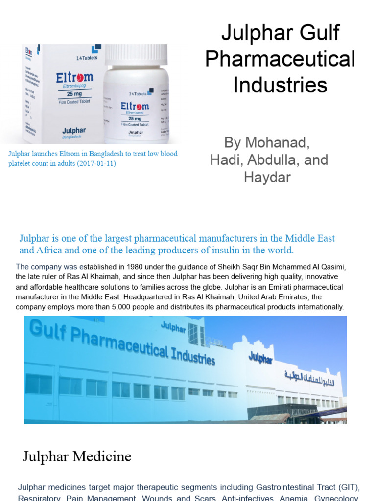 Julphar Medical Industry | PDF | United Arab Emirates | Clinical Medicine