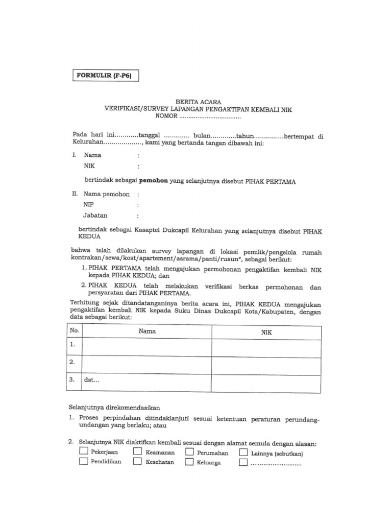 FORM PENGAKTIFAN KEMBALI-1 Edt PDF | PDF