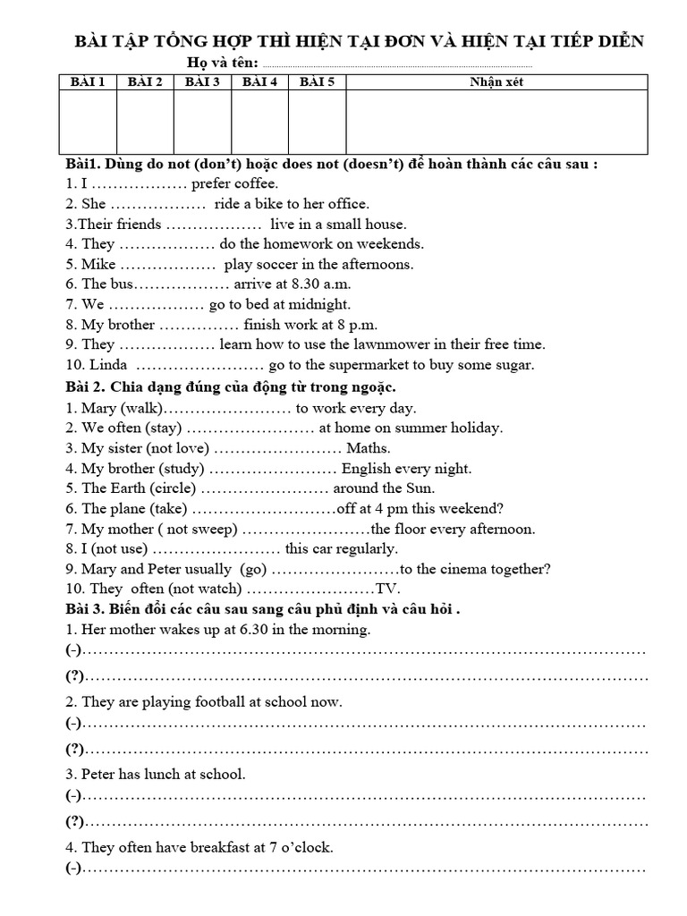 1. BÀI TẬP TỔNG HỢP HTĐ VÀ HTTD | PDF