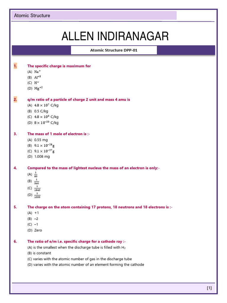 Atomic Strucutre | PDF | Electron Configuration | Atomic Nucleus
