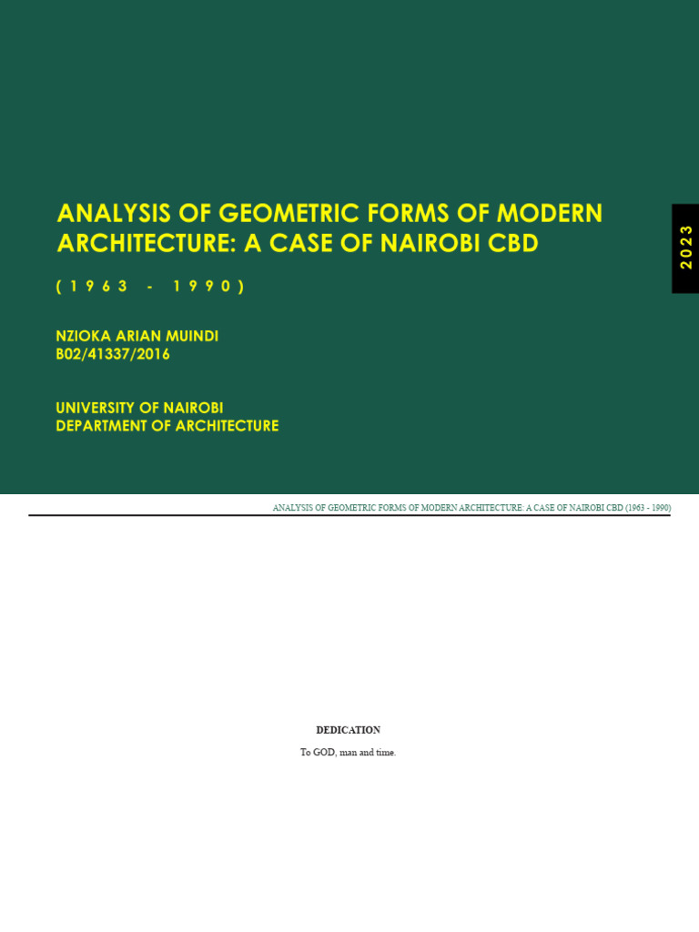 UON Thesis: Geometric Forms in Nairobi | PDF | Geometry | Nairobi