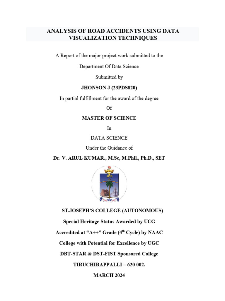 Jhonson Minidoc | Download Free PDF | Data Analysis | Traffic Collision