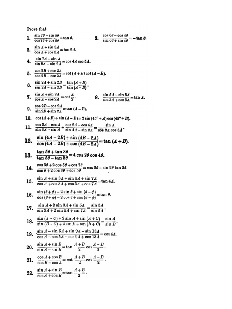 Trigo Basics Practice Sheet | PDF