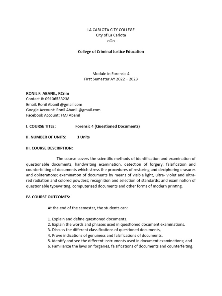 Forensic Document Examination Course | PDF | Typewriter | Typefaces