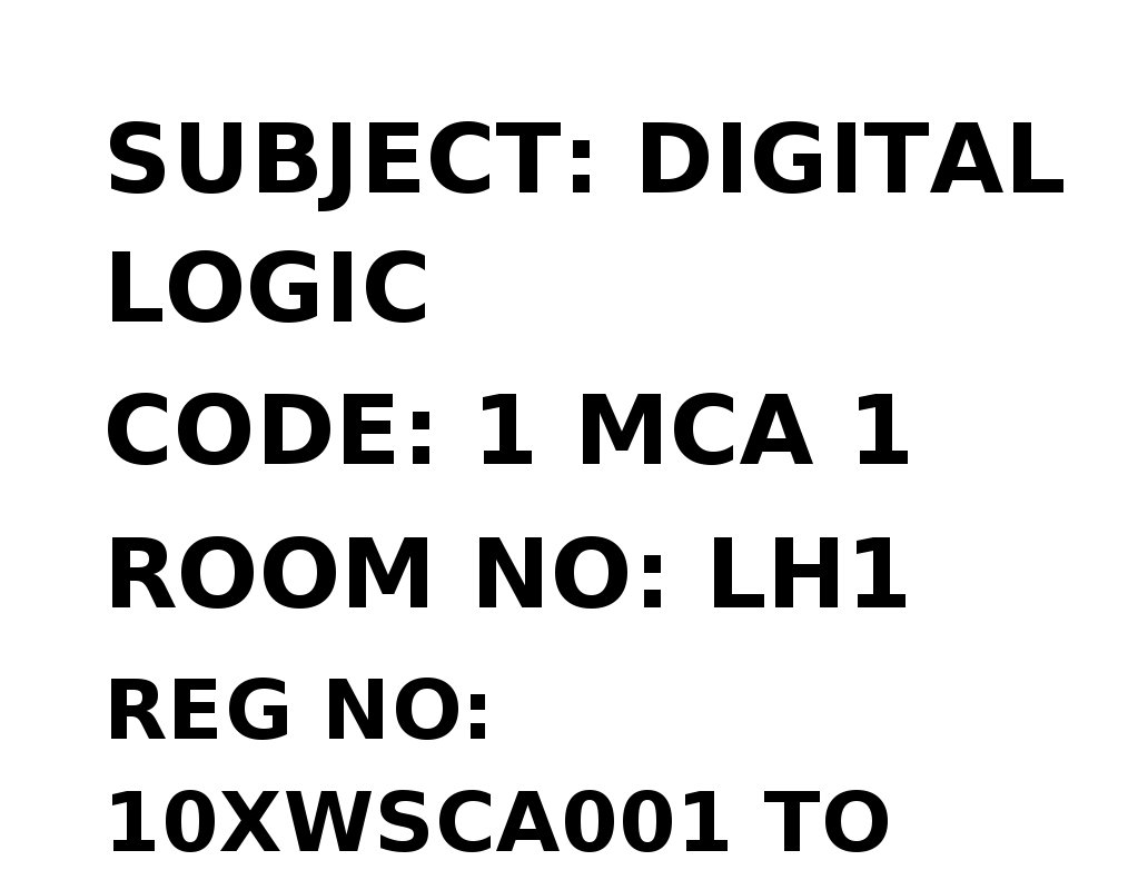 Digital Logic Class Registration Details | PDF | Finance & Money ...