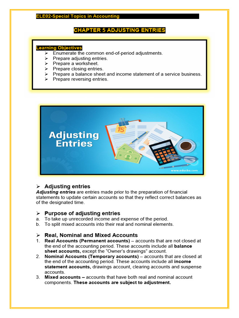 Understanding Adjusting Entries | PDF | Debits And Credits | Expense