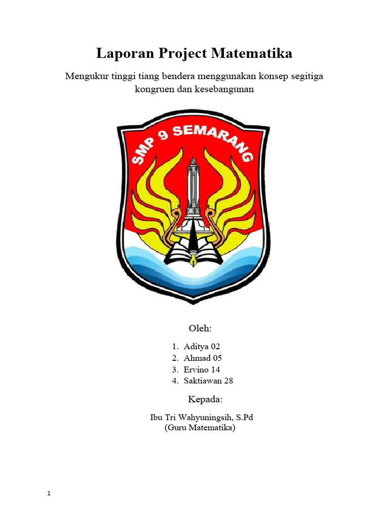 Laporan Project Matematika | PDF | Metode & Bahan Ajar | Seni