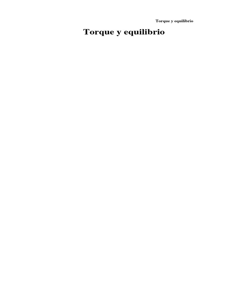 taller de Torque-y-Equilibrio | Descargar gratis PDF | Viga (Estructura) | Fricción