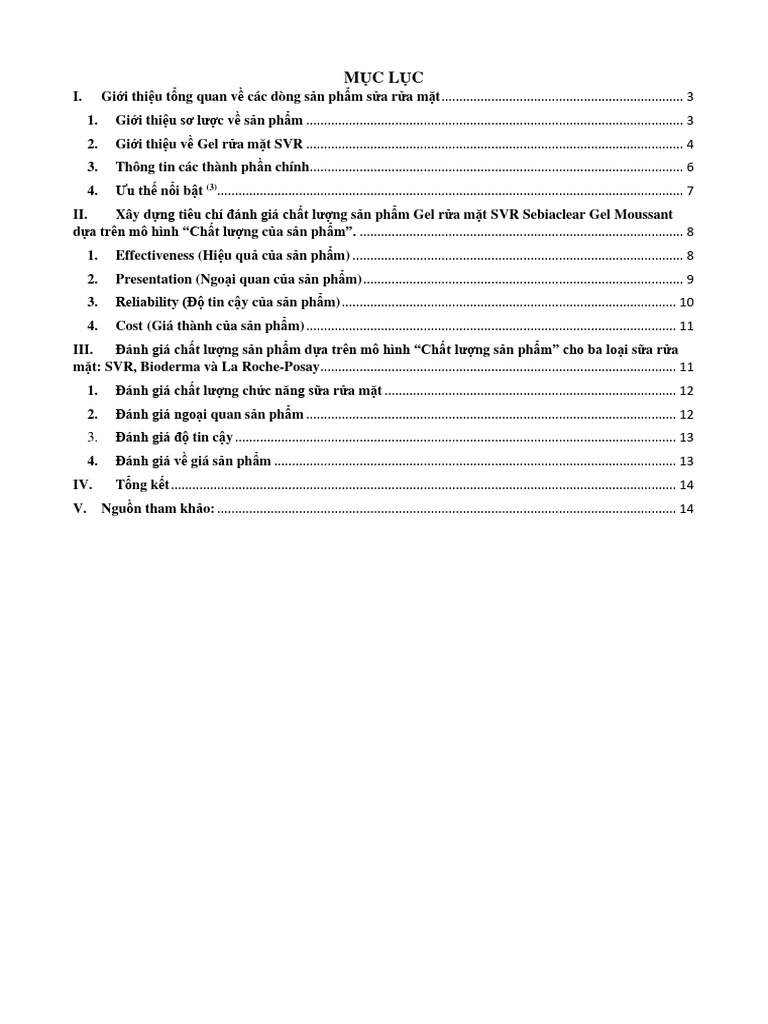 Muc luc-TQM-Assignment1 | PDF