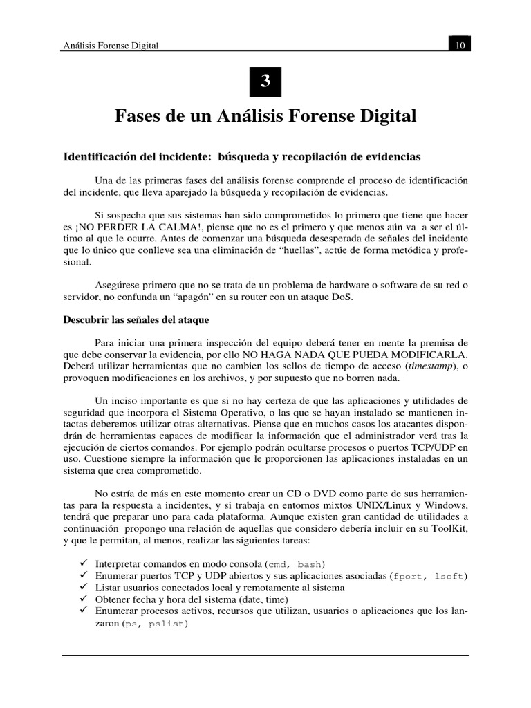 Análisis Forense Digital - Desarrollo | Descargar gratis PDF | Archivo de computadora | Forense ...