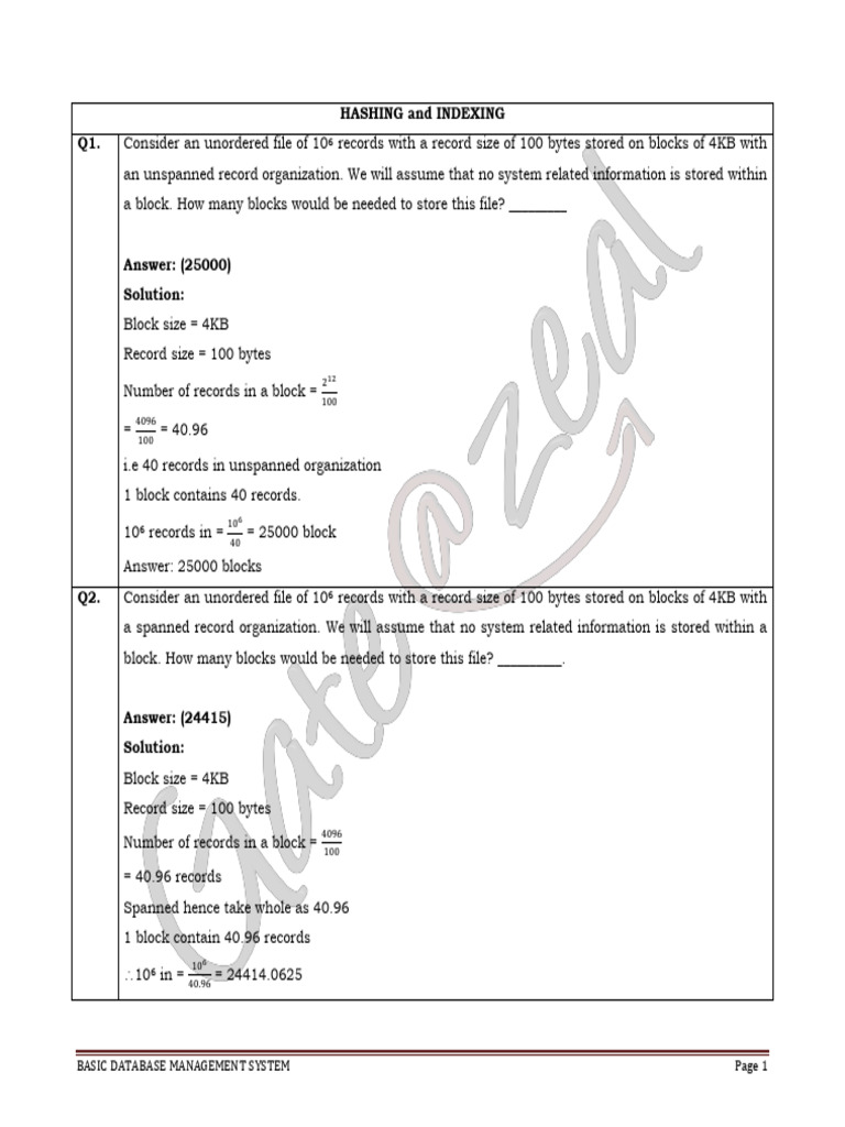 Hashing & Indexing | PDF | Database Index | Data Management Hashing & Indexing | PDF | Database Index | Data Management