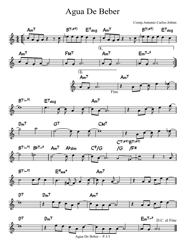 Agua De Beber Sheet Music | PDF
