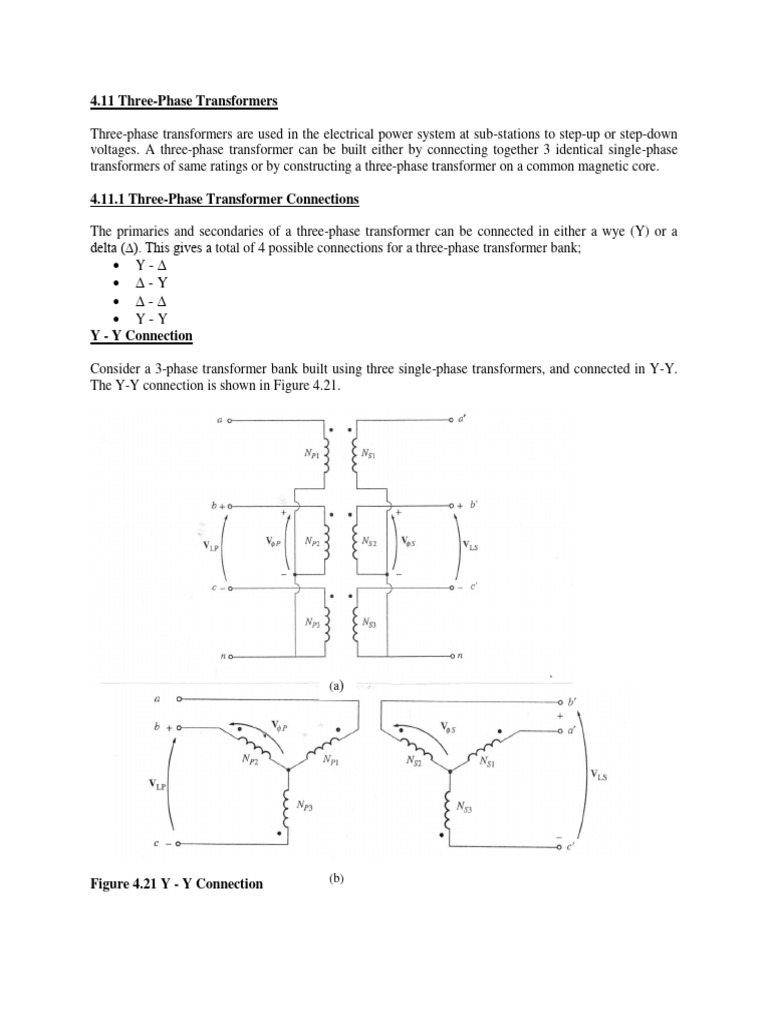 3.3 Three-Phase Transformer | PDF | Transformer | Electrical Components