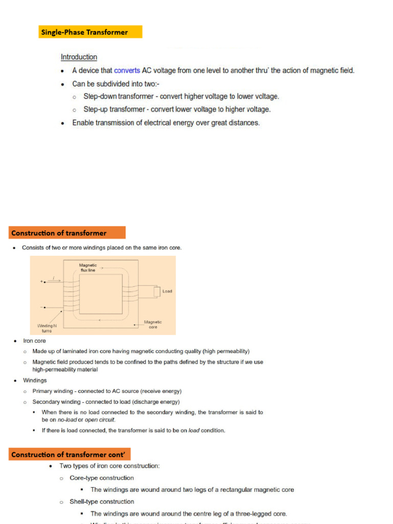 3.2 Single-Phase Transformer | PDF