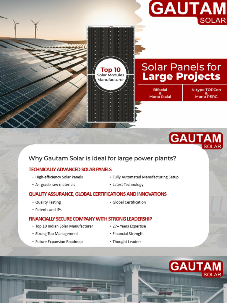 Gautam Solar’s Technically Advanced Solar Panels | PDF | Solar Power ...