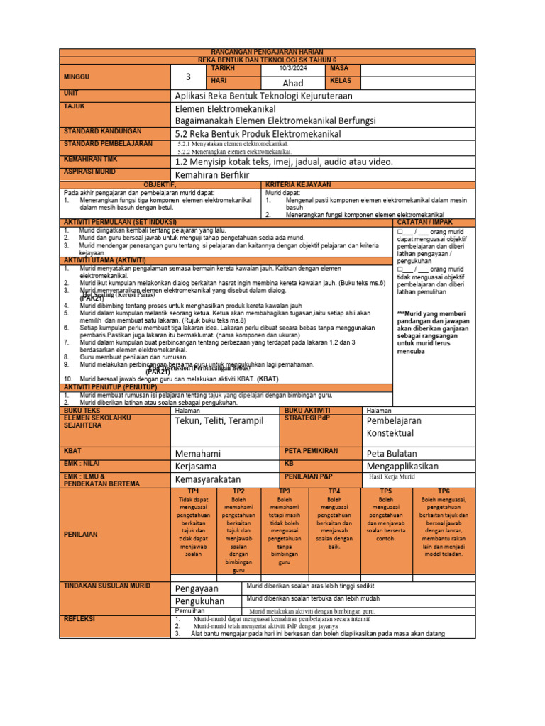 M3 RPH RBT THN 6 2024-2025 BY CIKGU GORGEOUS | PDF