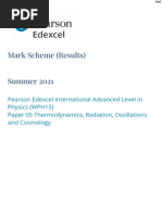 Edexcel Physics Mark Scheme October 2025 | PDF | Force | Velocity