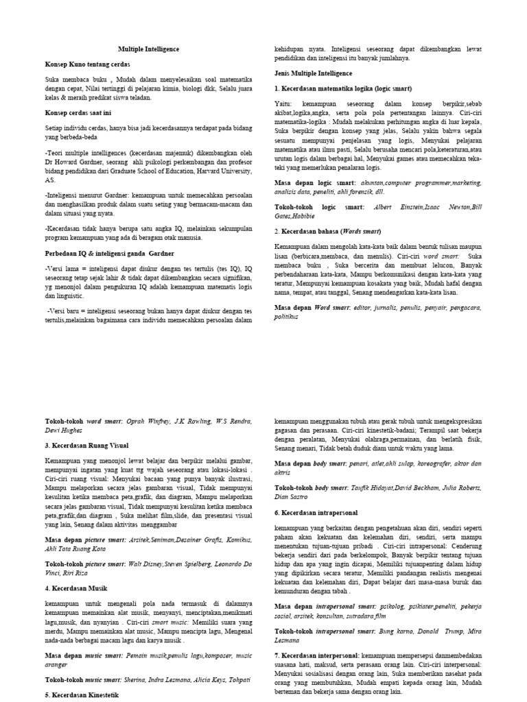 Catatan Psi Pendidikan | PDF | Karier & Perkembangan | Sains & Matematika