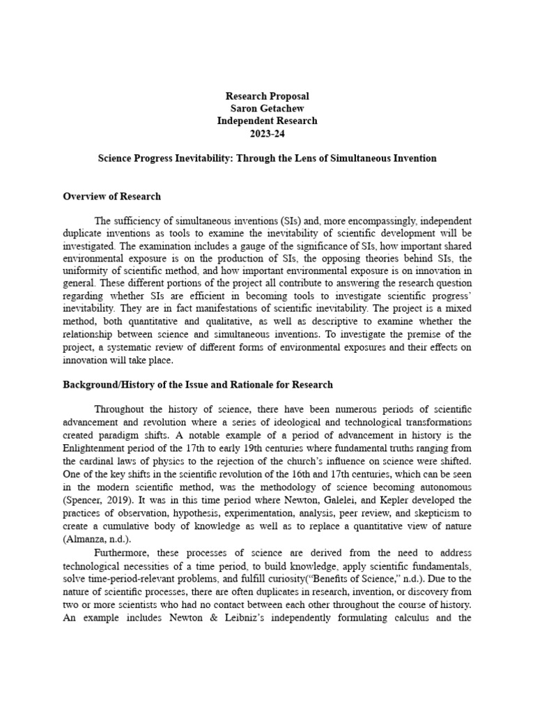 sg research proposal | Download Free PDF | Science | Scientific Method