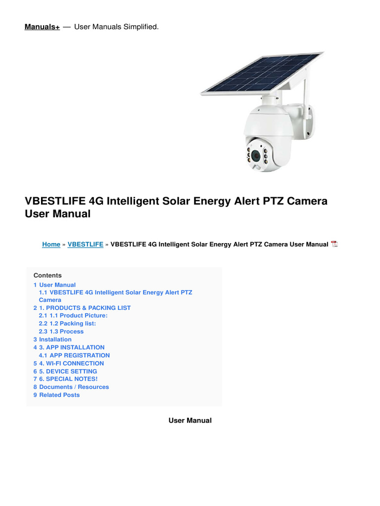 4g Intelligent Solar Energy Alert PTZ Camera Manual | PDF | Mobile App ...