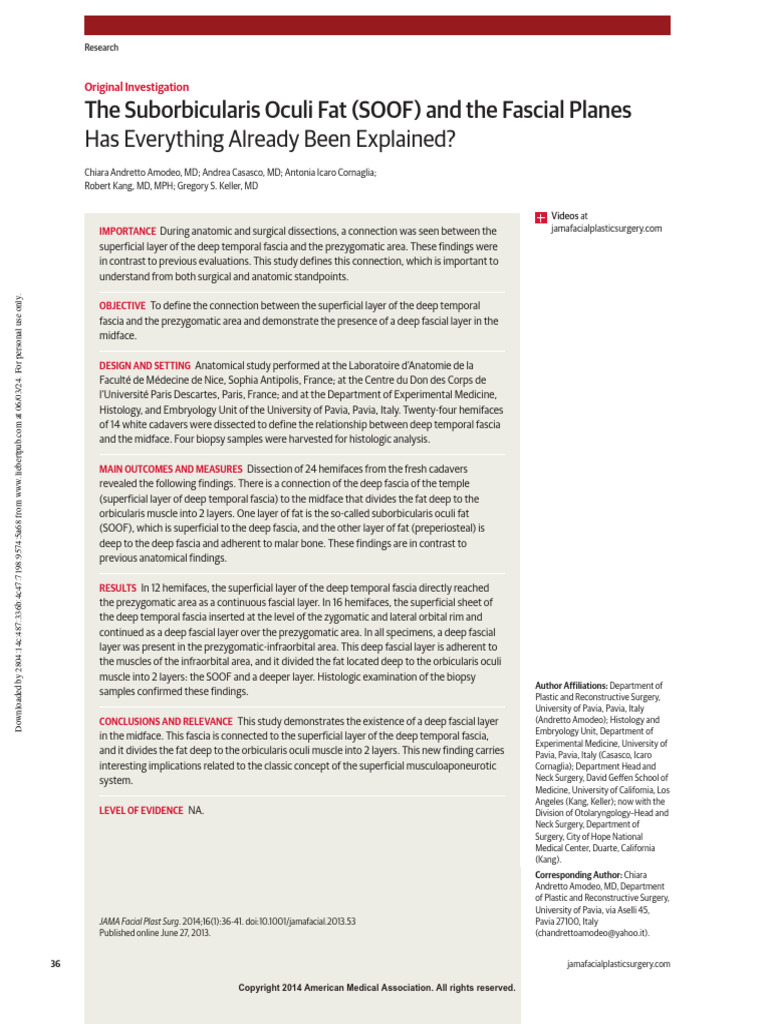 Amodeo 2014 | PDF | Anatomy | Soft Tissue