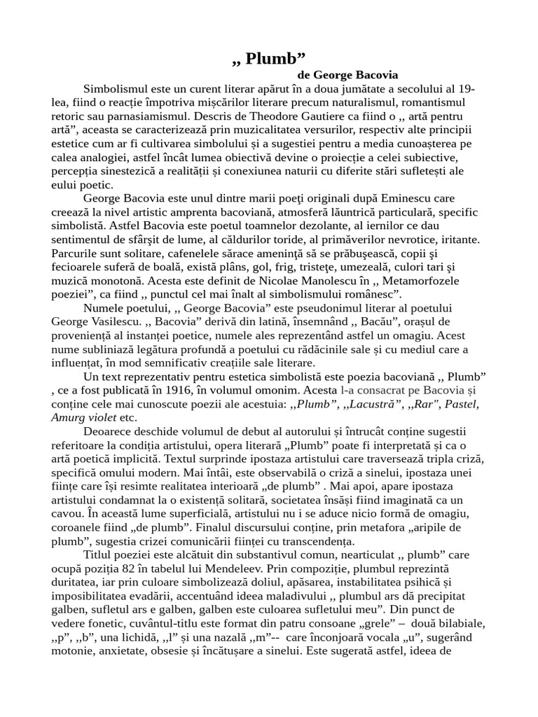 Plumb Eseu Final | PDF