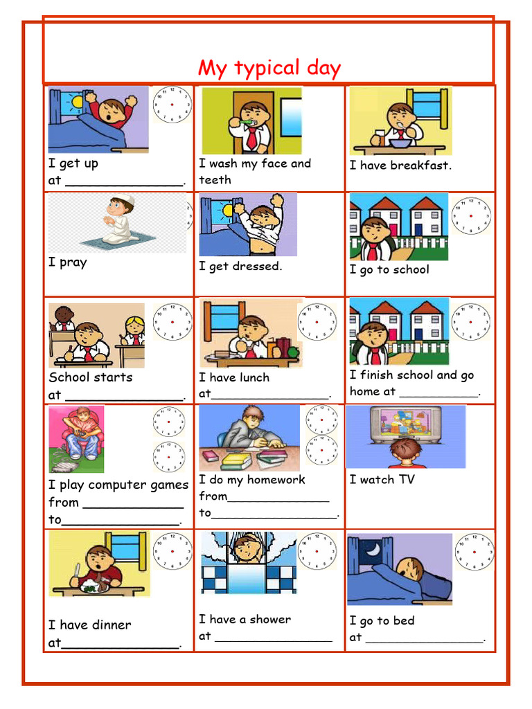A Snapshot of My Typical Day | PDF | Self-Improvement