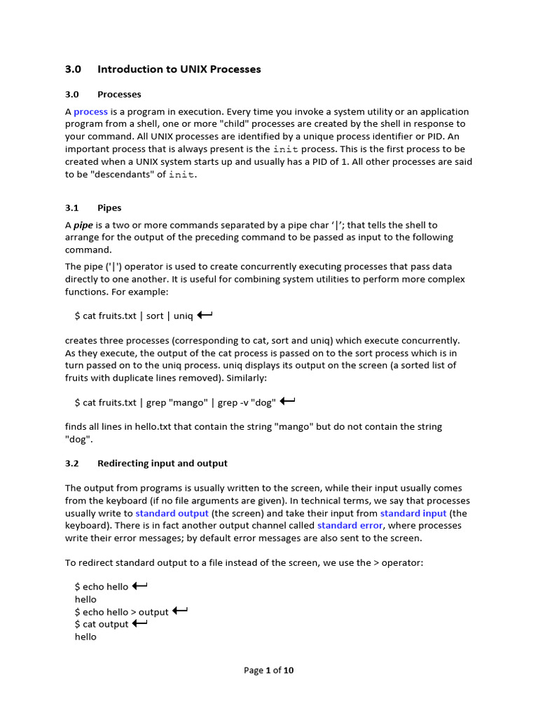 Understanding UNIX Processes and Control | PDF | Computing | Software ...