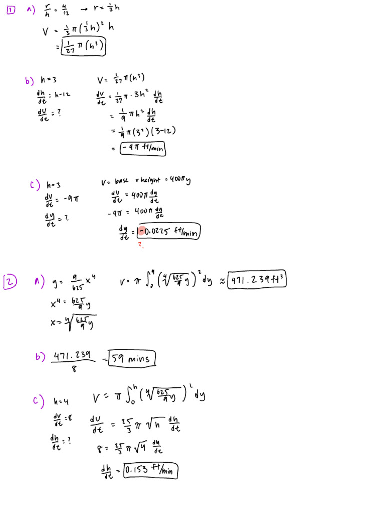 Calculus assignment | PDF