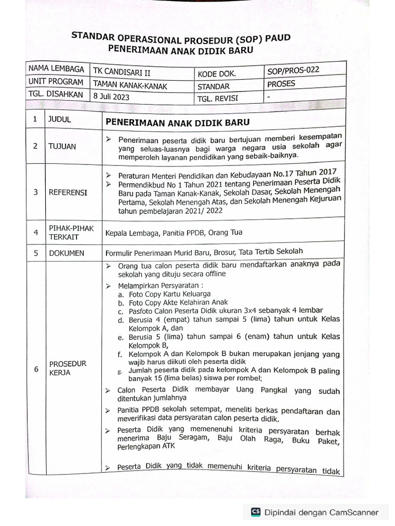 6.3 Sop Penerimaan | PDF