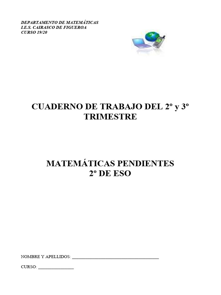 2º Cuadernillo Pendientes 2ºESO - Matematicas | PDF | Geometría ... 2º Cuadernillo Pendientes 2ºESO - Matematicas | PDF | Geometría ...