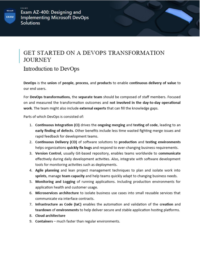 AZ 400 Notes | PDF | Software Development Process | Agile Software ...