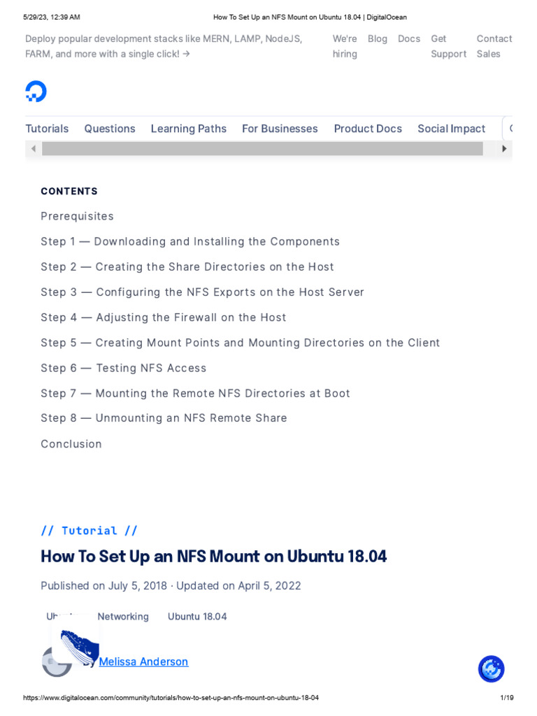 Ubuntu - Network and Remote Folder Set Up An NFS Mount On Ubuntu | PDF | Superuser | File System