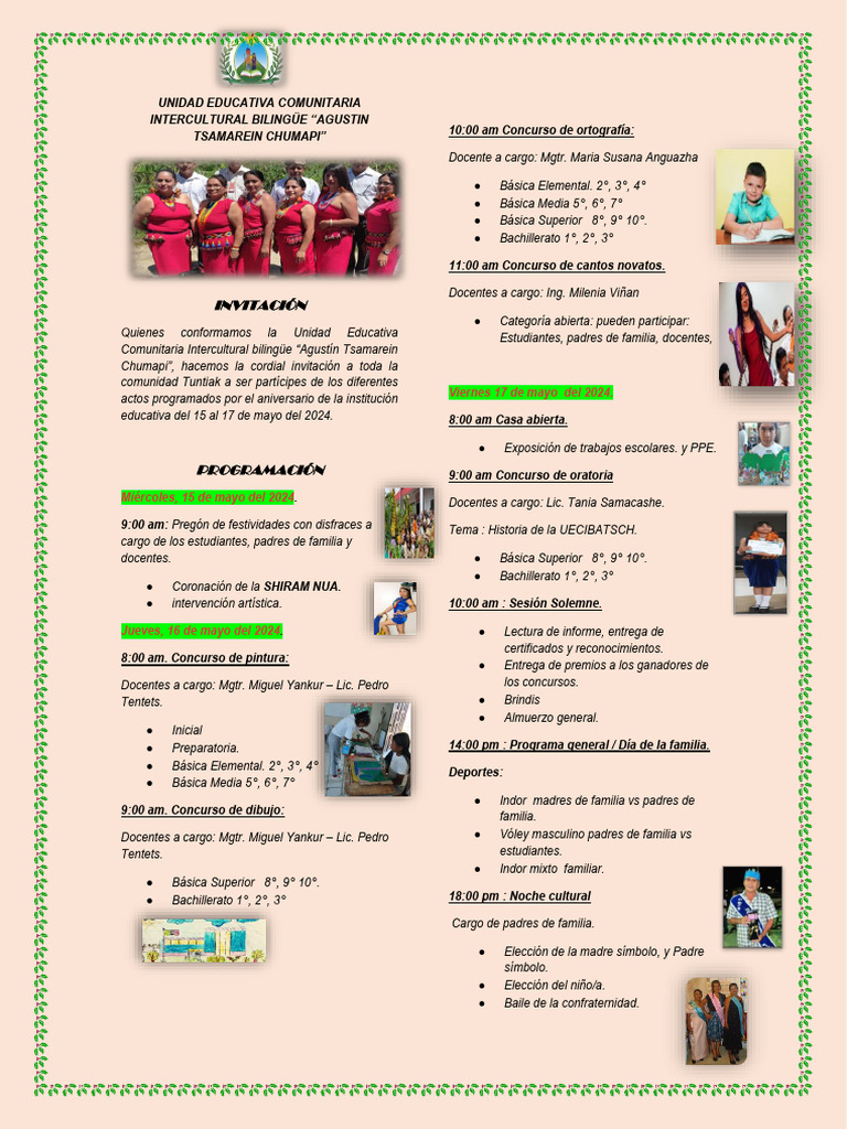 UECIB INVIt. ANIVERSARIO 2024 | PDF