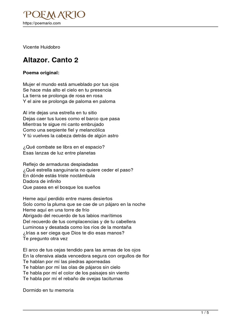 Altazor Canto 2 | Descargar gratis PDF | Cielo | Ciencias de la Tierra