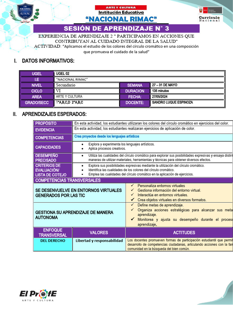1° 2° Ses Act 03 - Ayc-U2 | PDF | Evaluación | Aprendizaje