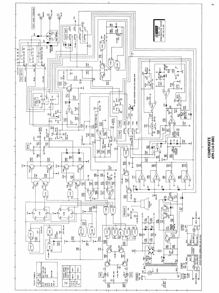 BK-Precision 530 Semiconductor Tester 1992 Schematic | PDF