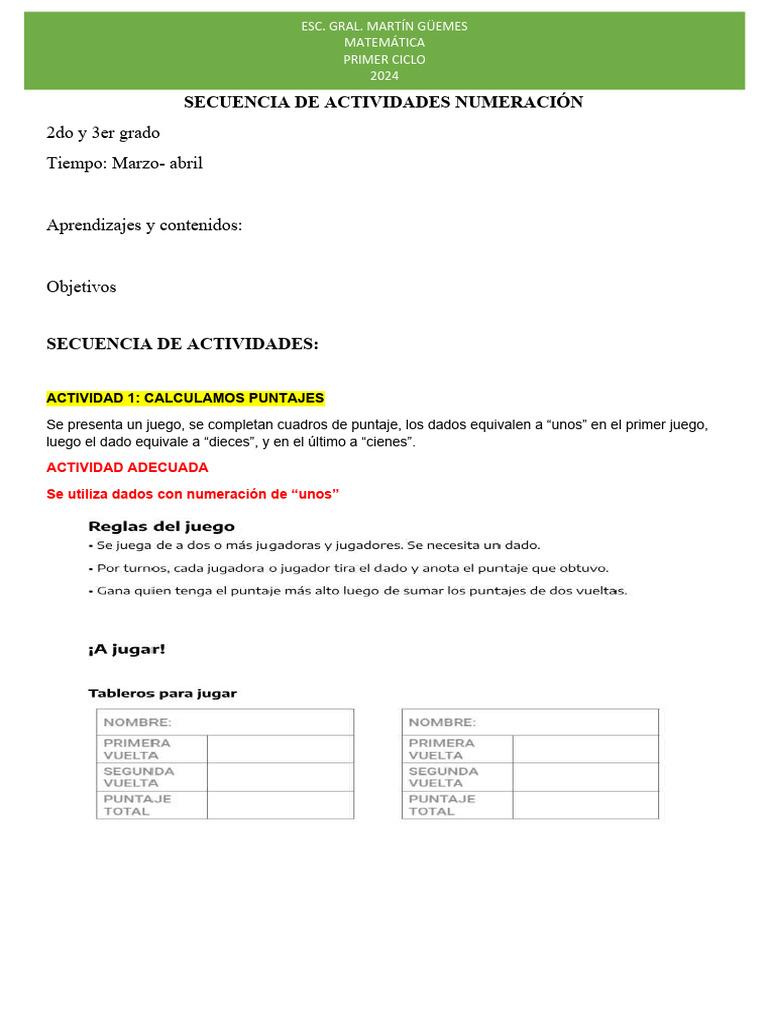 Actividades de Matemática para 2do y 3er Grado | PDF | Matemáticas ...