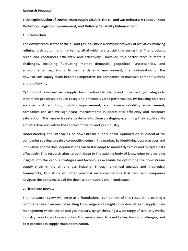 Research Proposal 1 | Download Free PDF | Supply Chain | Qualitative Research