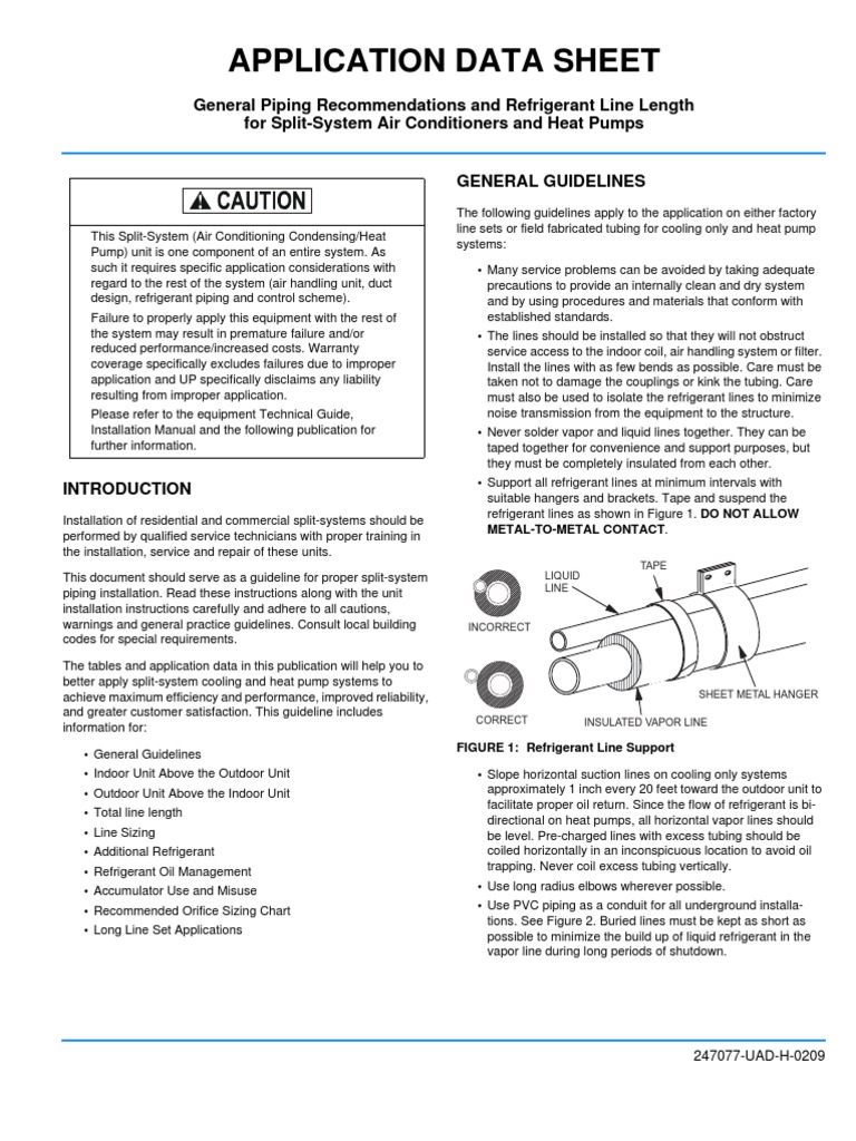 Pipe Size For AC | PDF | Heat Pump | Air Conditioning