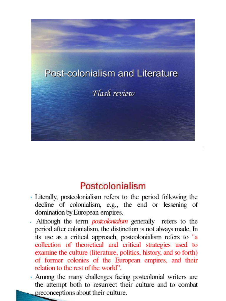 Colonialism and Post Colonialism - Classroom Presentation by Anil S ...