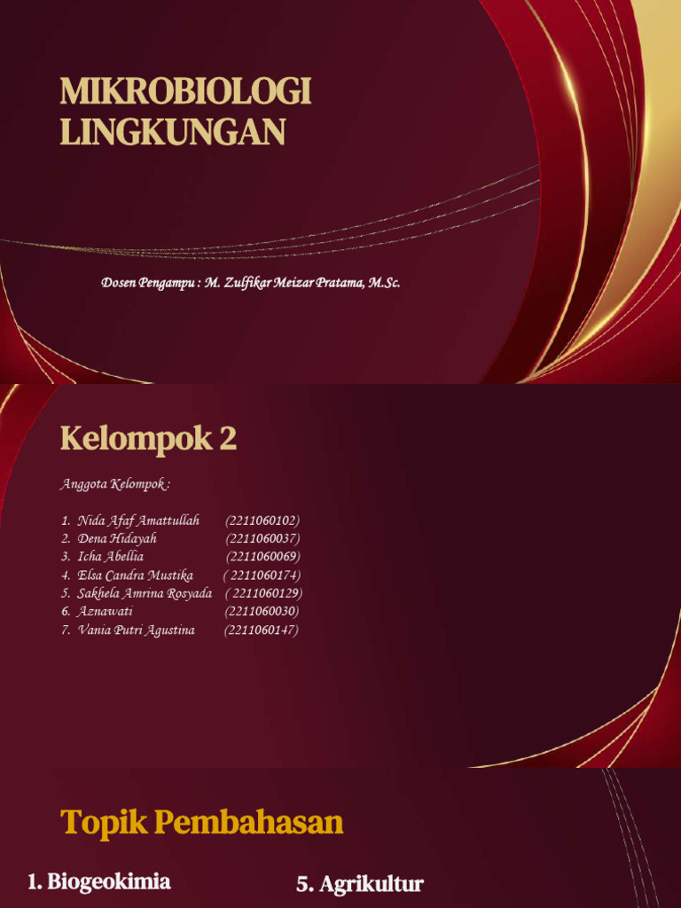 Mikrobiologi Lingkungan - K2 - 4G PPT 1 | PDF