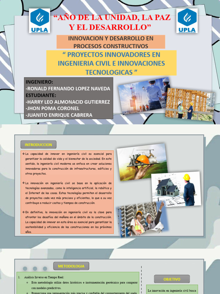 Proyectos Innovadores en Ing Civil | PDF | Ingeniería | Ingeniero civil