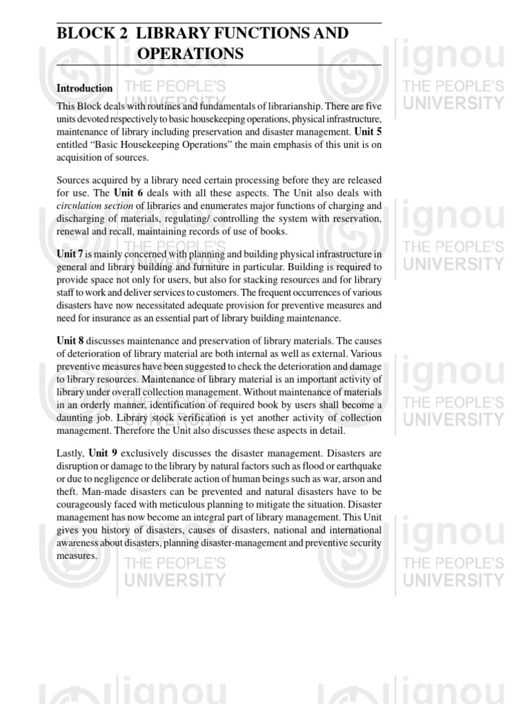 Block-2 Intro | PDF | Libraries | Emergency Management