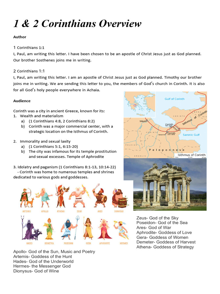 1 and 2 Corinthians Overview | PDF | Ancient Corinth | First Epistle To The Corinthians