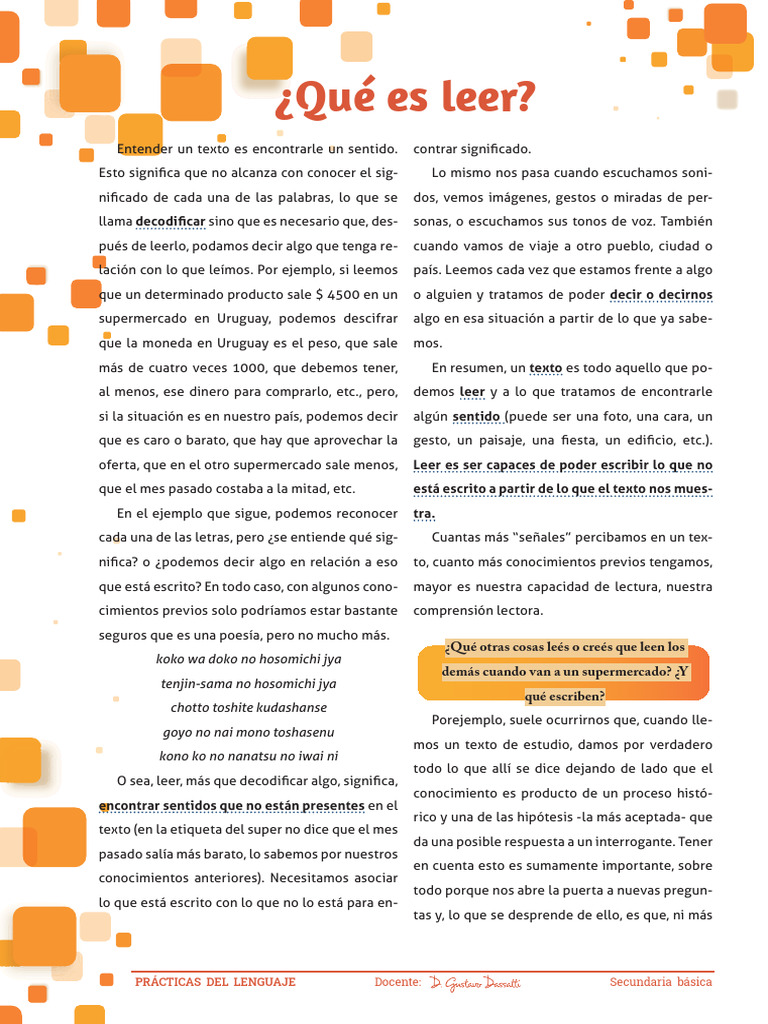 Qué Es Leer | PDF | Comunicación humana